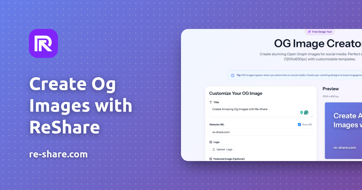 ReShare | Create Once, Publish Everywhere | Schedule Your Posts ...